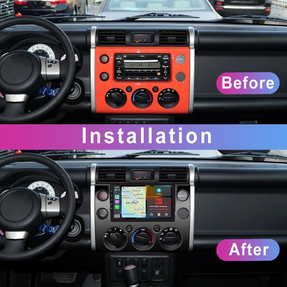 For 2007-2013 Toyota Fj Cruiser Car Stereo Radio Apple Carplay Android ...