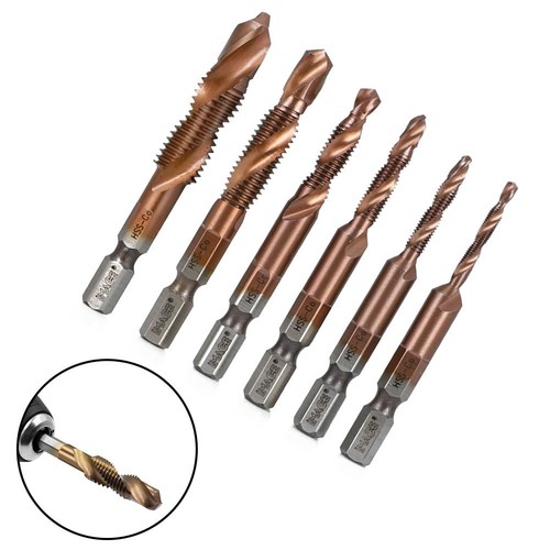 Tap Drill Bit Metalworking Hex Shank M10x1.5 M5x0.8 Machine Compound ...