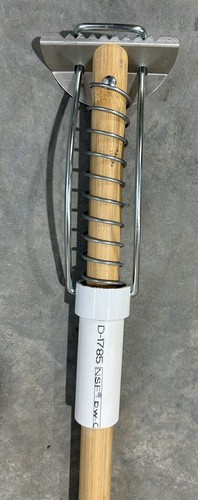 Industrial Wooden Mop Handle Steel Clamp Head With Spring And PVC | eBay