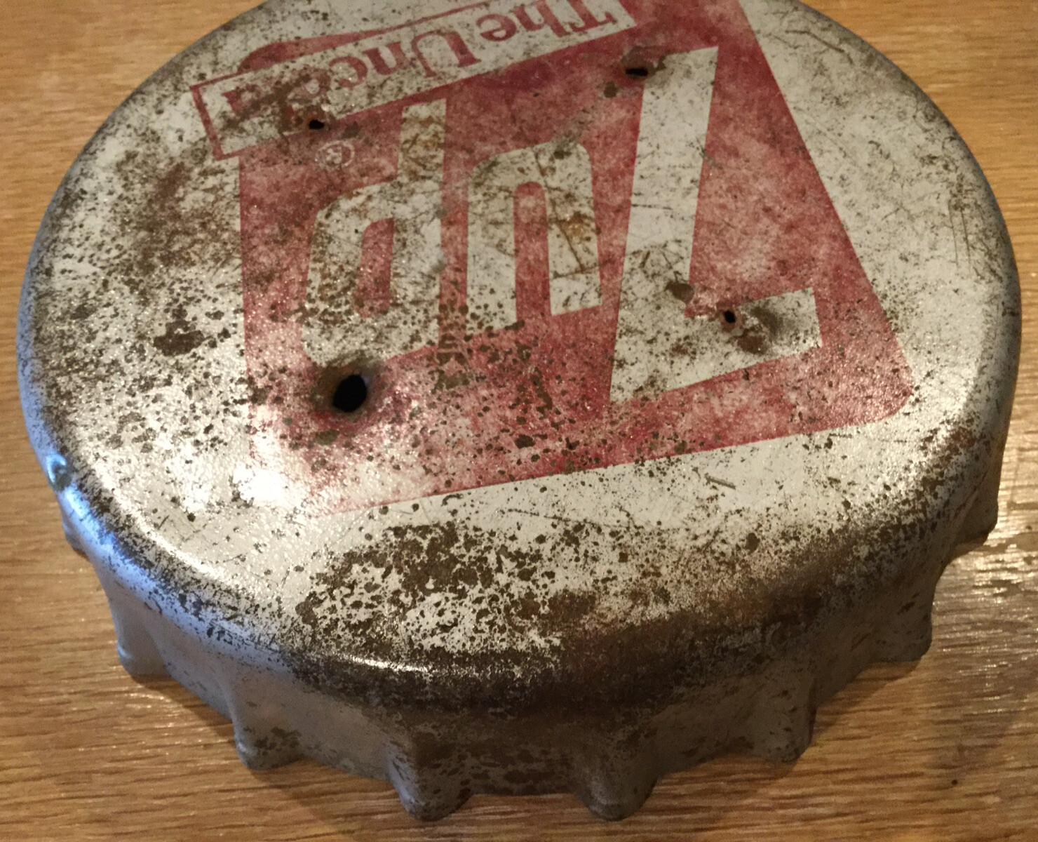 7 Up 7up Bottle Cap Sign The Uncola Vintage Great Patina Solid 11 ...