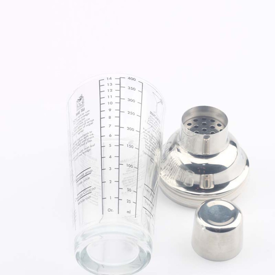 Bar Shaker Tins Leak-Proof Cocktail Shaker Clear Drink Shaker Bartender ...