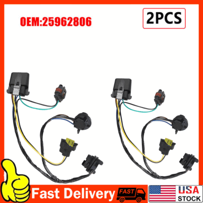 2PCS Headlight Wiring Harness FOR 2007-2013 Chevrolet Silverado 1500 HD ...