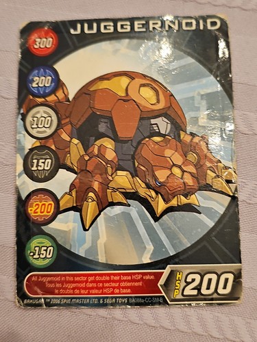 BAKUGAN Battle Brawler "JUGGERNOID" Metal Gate Card BA084a 2006 HSP 200 ...
