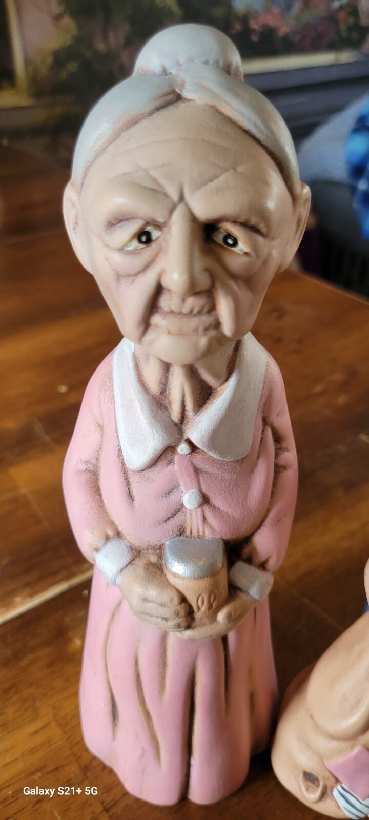 Vintage 1984 Hillbilly Figurine Old Man & Lady Ceramic Cute Couple ...