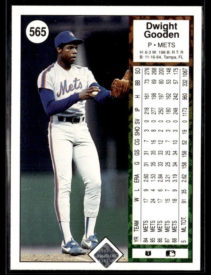 1989 Upper Deck #565 Dwight Gooden Baseball Card 0302B | eBay
