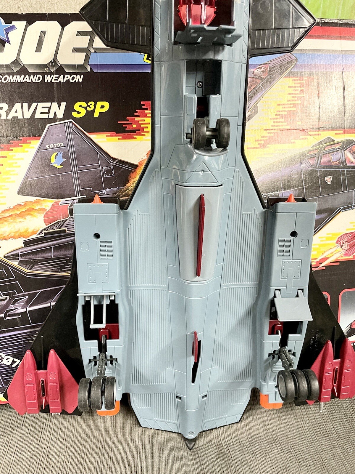 Vintage 1986 Hasbro GI Joe Cobra Night Raven S3P Jet Vehicle W/ BOX 95% ...
