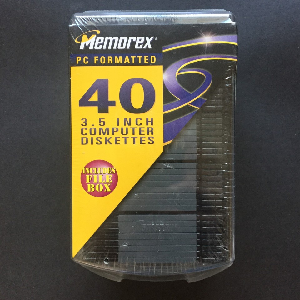 NEW SEALED 40 Pack Memorex PC Formatted 3.5" HD 1.44MB Computer ...