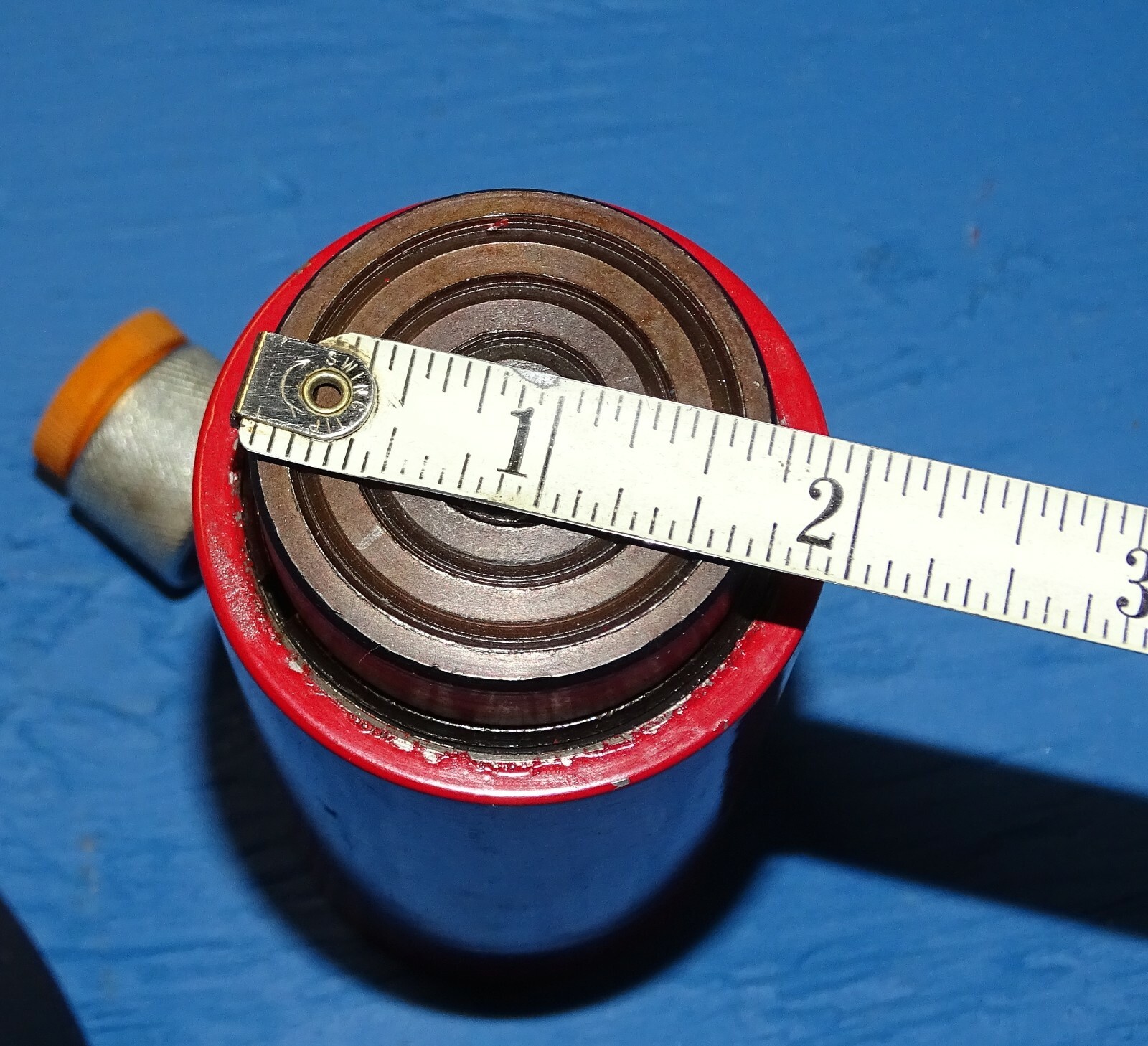 Hydraulic 10-Ton Single Acting Cylinder Ram, 2-1/4” stroke, spring ...