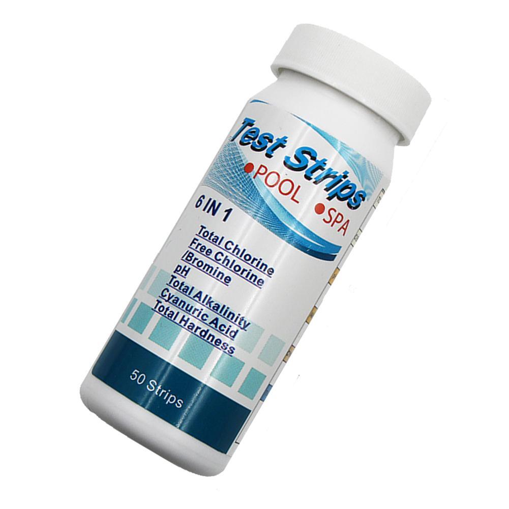 6-in-1 50pcs Test Strips Easy Detection Swimming Pool PH Test Paper for ...