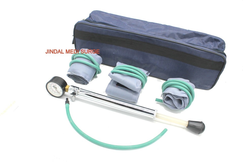 Pneumatic Tourniquet Manual Set Three Cuffs Pressure Pump Surgical ...
