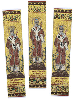 Saint Raphael of Brooklyn Tapestry Icon Bookmarks Ic Xc Textile Art 9 1 ...