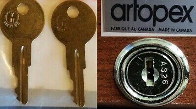 A101-A330 2-Replacement Keys For "Artopex" Lock Cut To Key Code By a ...
