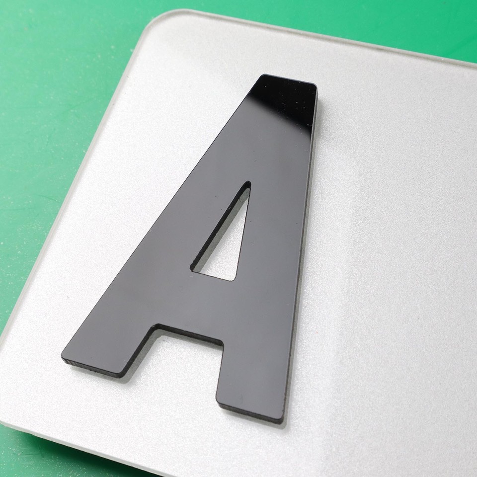 Up to 14 Acrylic 3mm 4D Number Plate Letters ROAD LEGAL - 3D Raised ...