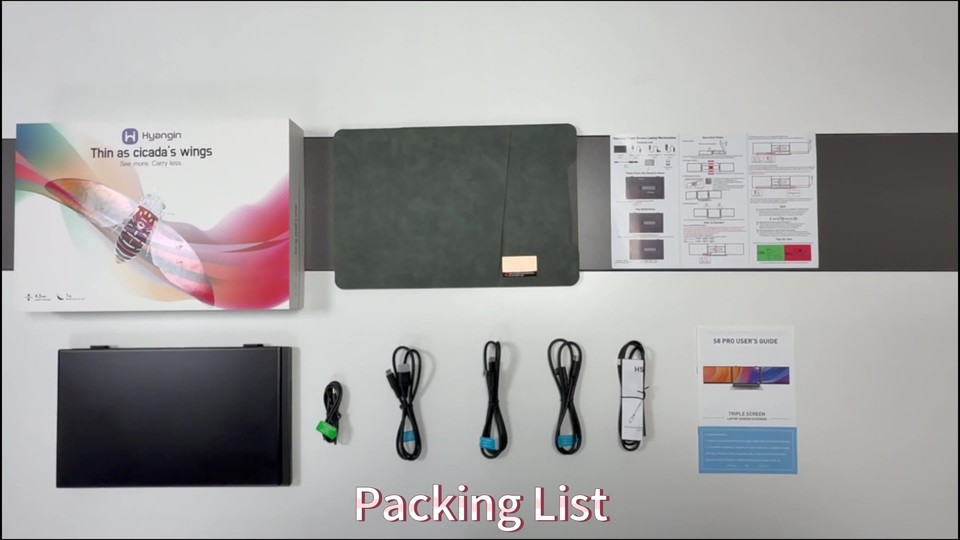 Hyangin S8 Pro Triple Monitor Portable Laptop Screen Extender Ultra ...