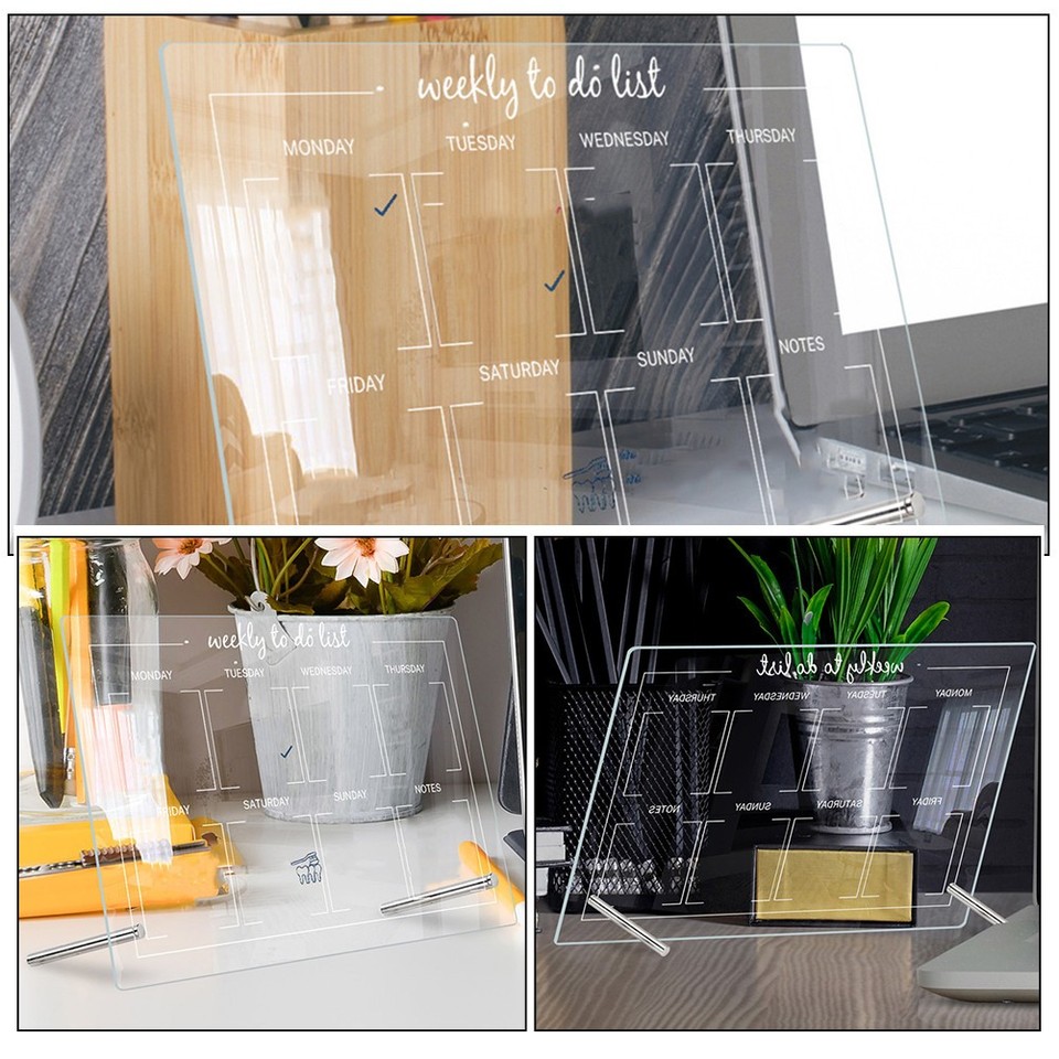 Clear Writing Board Small Whiteboard Desktop Planning Boards Dry Erase ...