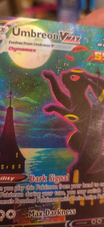 *Custom-made*Highest Quality,Textured Holo ,Umbreon Vmax"Display-Card ...