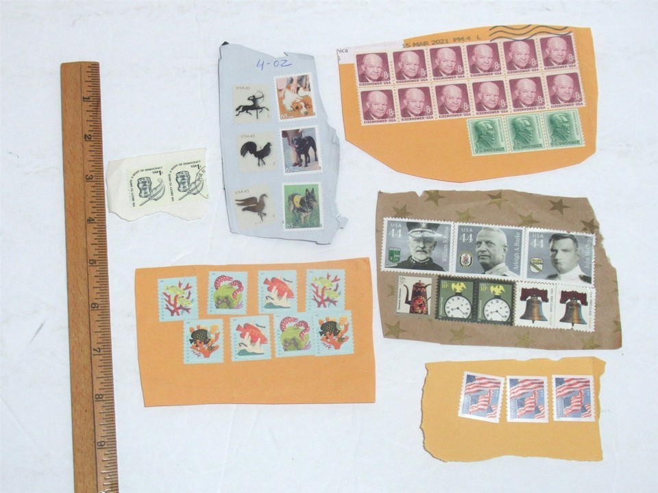 Lot 500 Vtg Canceled US Postage Stamps On Envelope Paper crafting ...