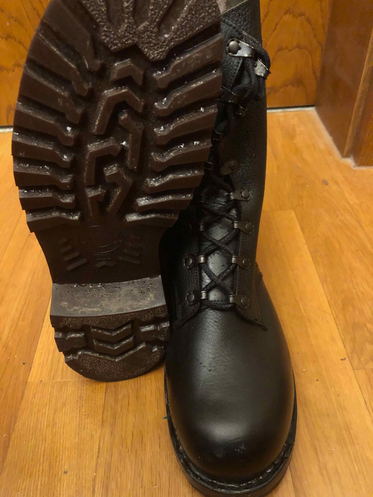 GERMAN ARMY COMBAT BOOTS PARA BOOTS SPRINGERSTIEFEL BLACK US 9 BW 270 ...