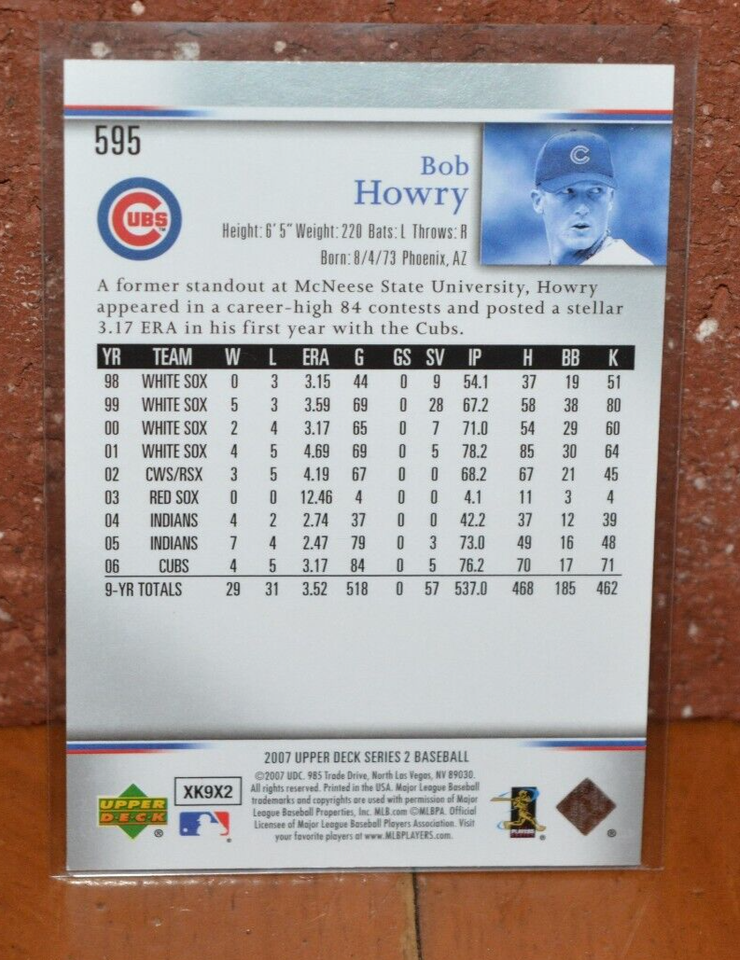 BASEBALL CARD UPPER DECK GREAT PICTURE CUBS BOB HOWRY | eBay
