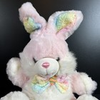 Vintage Dan Dee Easter Bunny Rabbit Pink Rainbow 22" Large Plush ...
