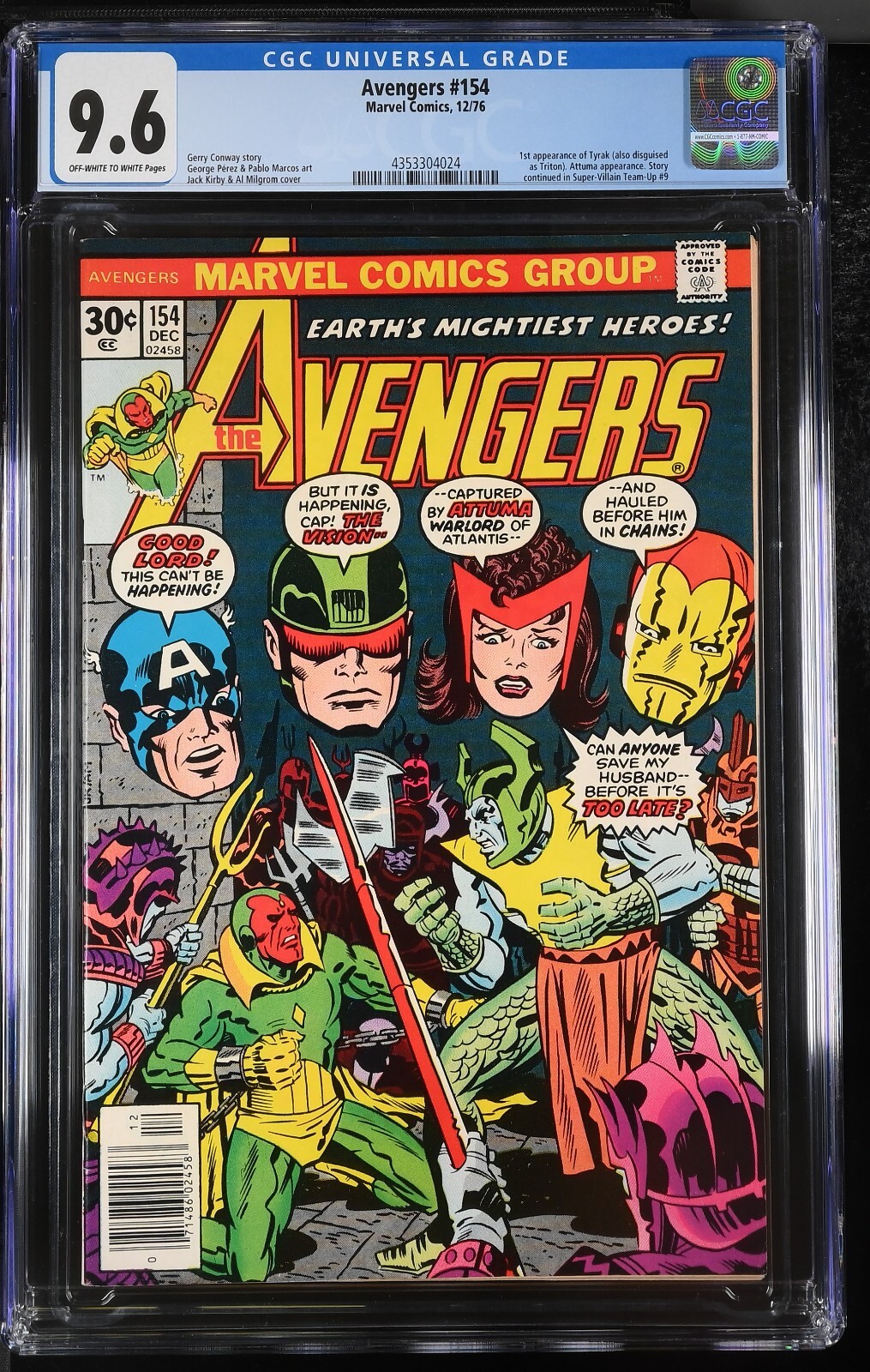 Avengers #154 CGC 9.6 Marvel Comics 1976 Jack Kirby CVR 1st appearance ...