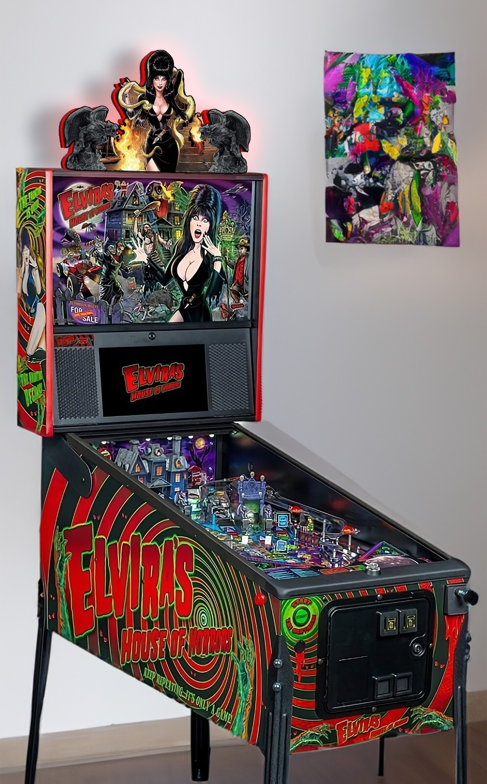 Elvira's House of Horrors Pinball Topper LED Lightbox - Embrace the ...