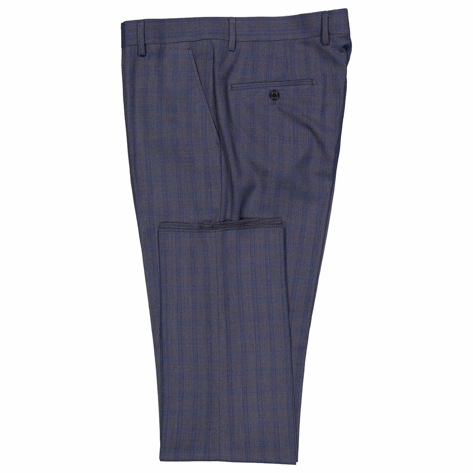 Alberto Cardinali Men's Gray Plaid 2 Button Slim Fit Business Suit NEW ...