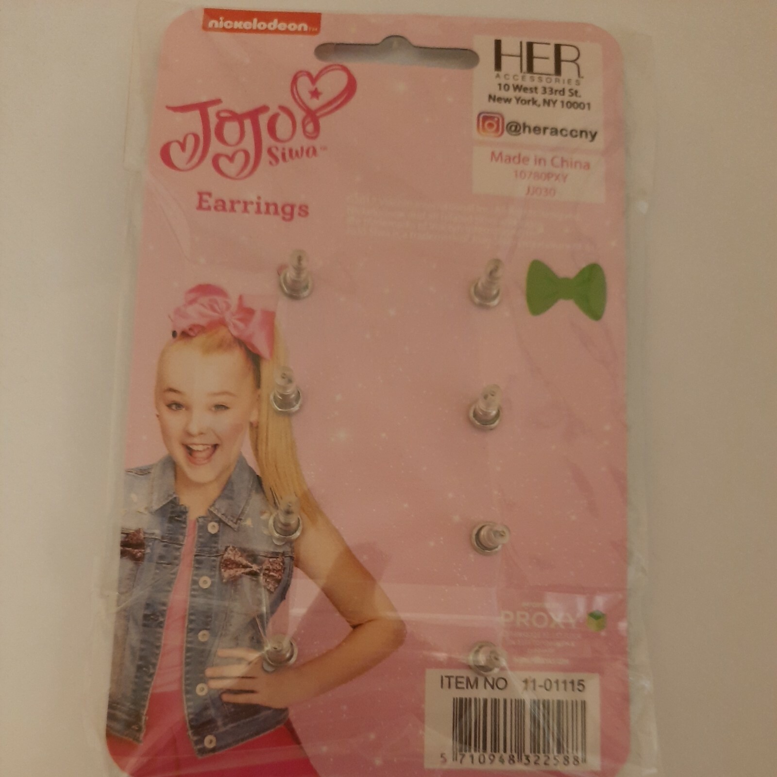 4 x JOJO Siwa Earrings with Ribbon Bows decoration NEW 4 designs ...