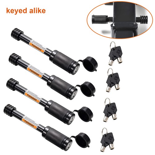 Trailer Hitch Receiver Pin Lock 4PCS Set Keyed Like- 5/8" Pin for Class ...