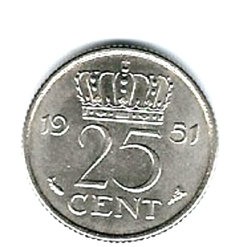 Netherlands...Coin...25 Cent...1951 | eBay