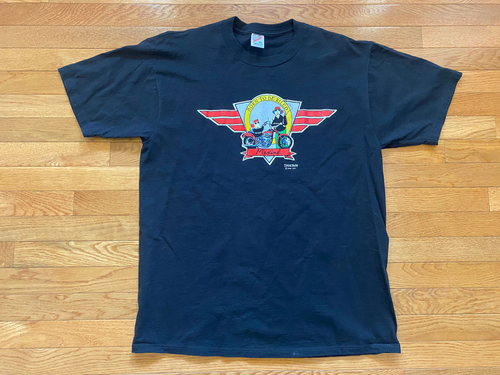Vtg 90s MAXINE Biker Motorcycle T-SHIRT Men XL Born To Be Riled Wild ...