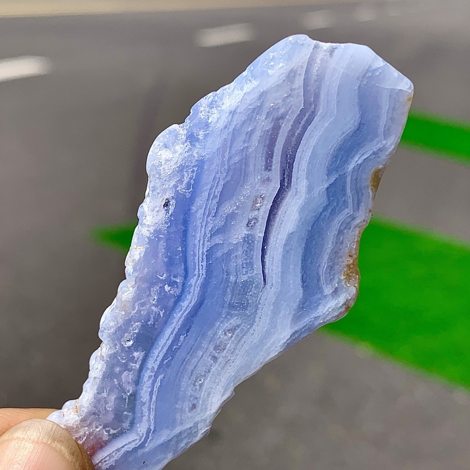 22G Natural Blue striped agate Crystal Chunks piece form Mineral ...