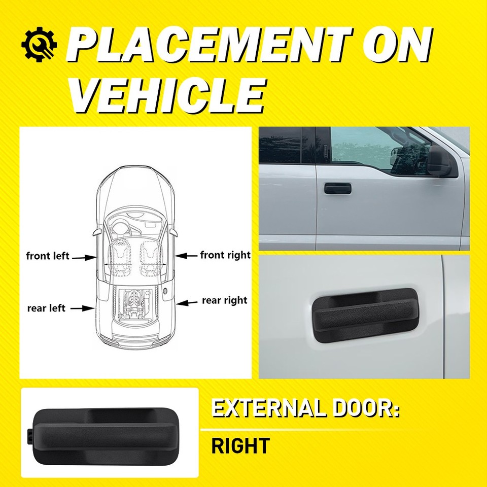 Passenger Side Outer Exterior Door Handle For 2015-2020 Ford F-150 XLT ...