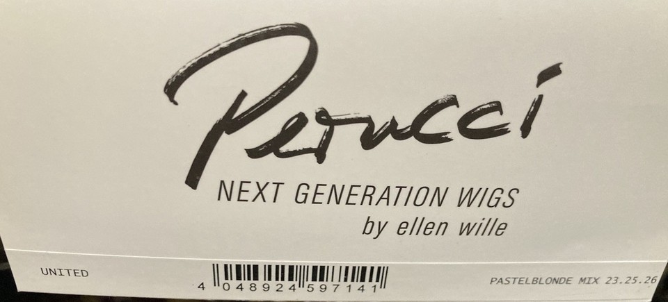 PERUCCI United Wig By Ellen Wille -Pastel Blonde Mix | eBay