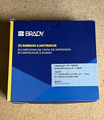 BRADY M71-R6000 PRINTER RIBBON CARTRIDGE BLACK 2.00 IN X 150 FT AC | eBay