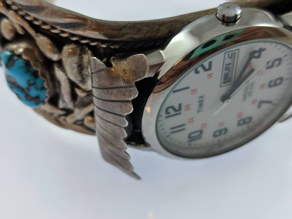 Navajo Native American DINO Men's Cuff Watch Kingsman Turquoise ...