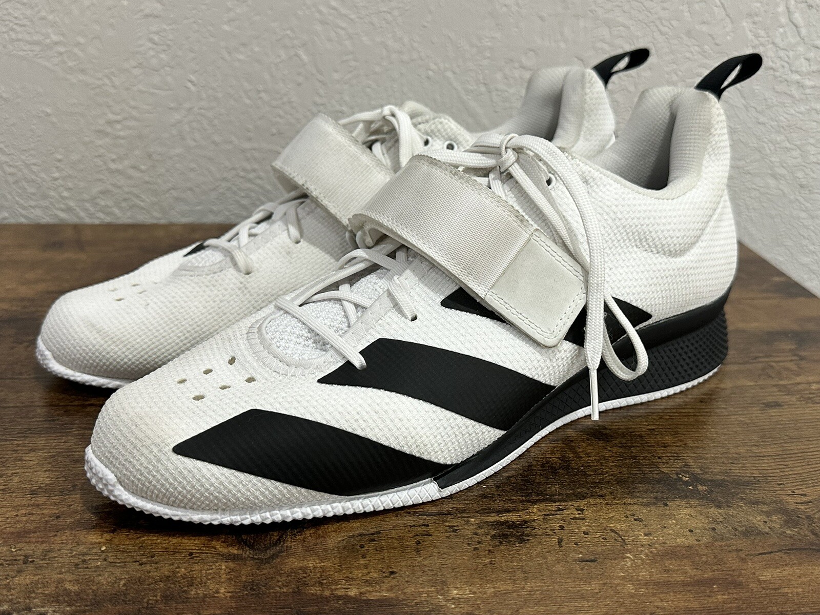 Mens 11.5 Adidas AdiPower Powerlift 5 GZ5953 White Bl… - Gem