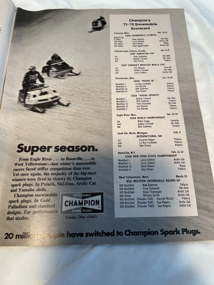 October 1972 SNO-MOBILE TIMES snowmobile magazine | eBay