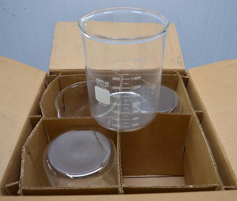 Pyrex 1003-2L Griffin Heavy-Duty Beaker, 2000 mL, 4/pk ++ NEW ++ | eBay
