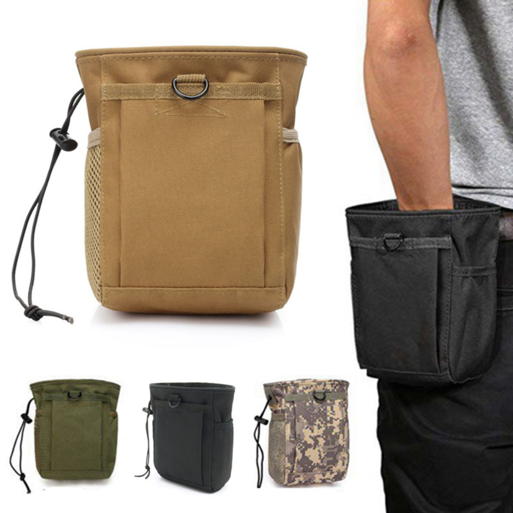 Tactical Molle Utility Folding Drawstring Magazine Dump Pouch Belt ...