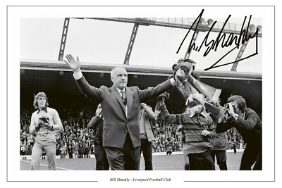 BILL SHANKLY Signed Autograph PHOTO Fan Signature Print LIVERPOOL ...