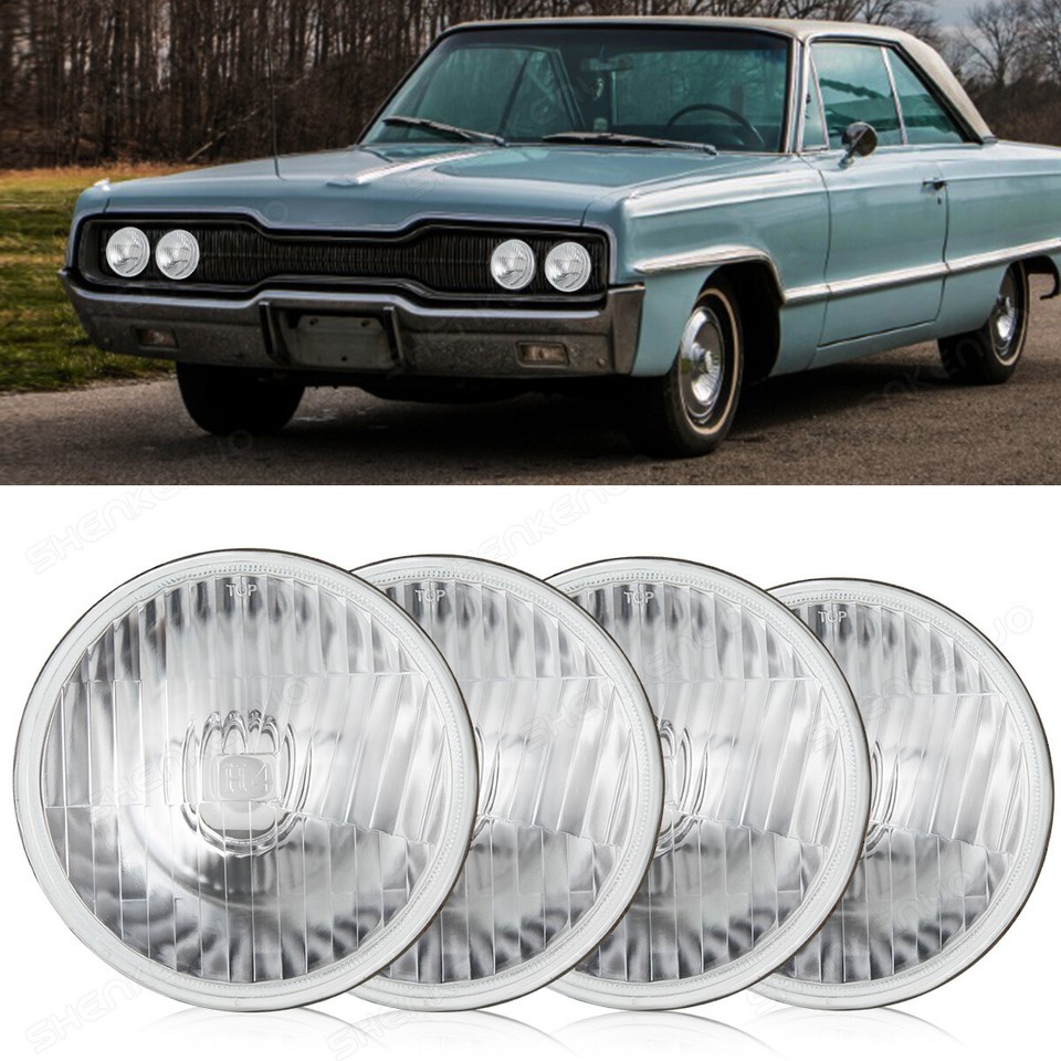 4PCS 5 3/4" 5.75 inch Round LED Headlights Halo DRL Fit Buick Riviera ...