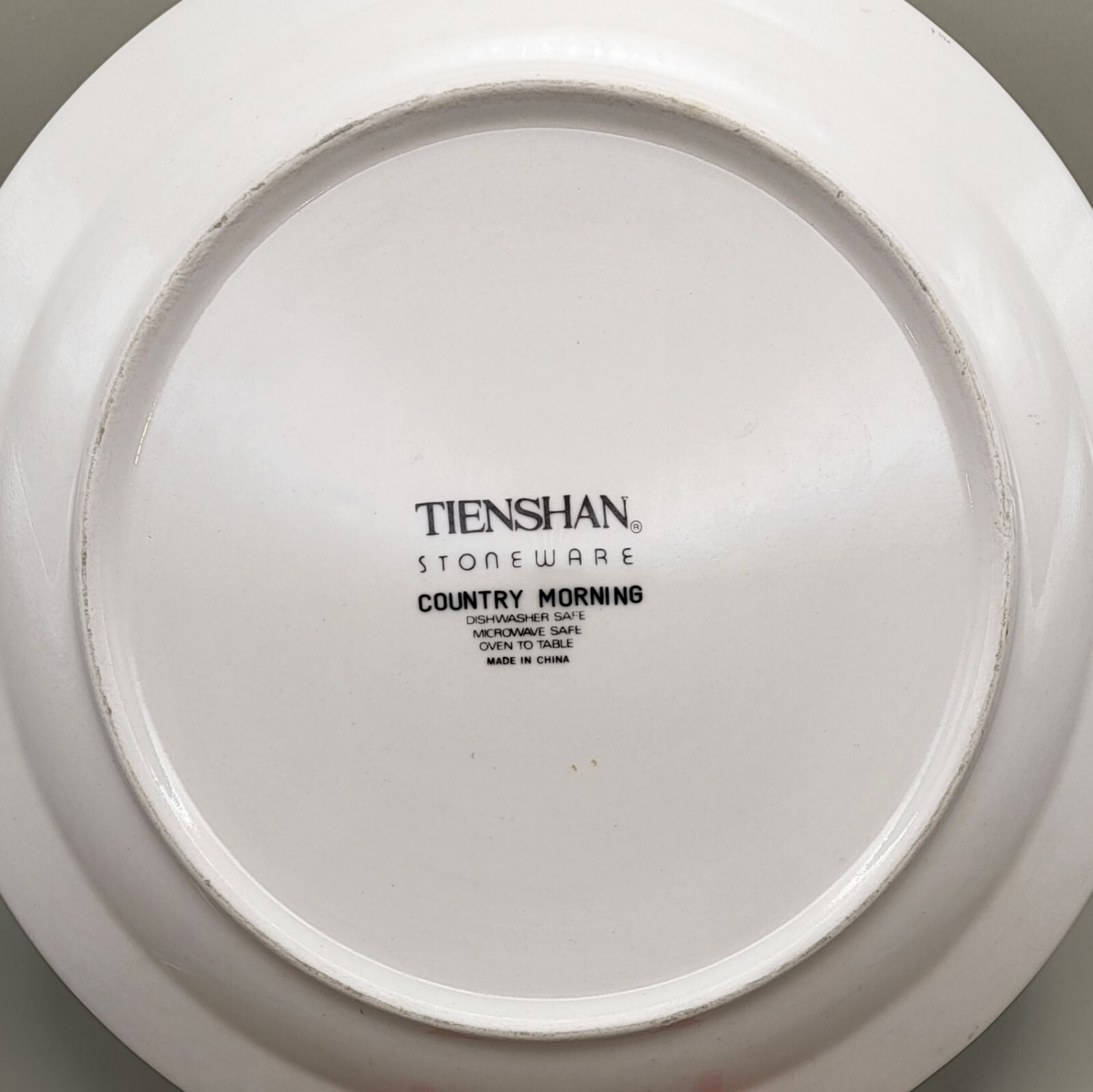 Tienshan Stoneware COUNTRY MORNING Dinner Plate with Red Hearts 10 1/2 ...