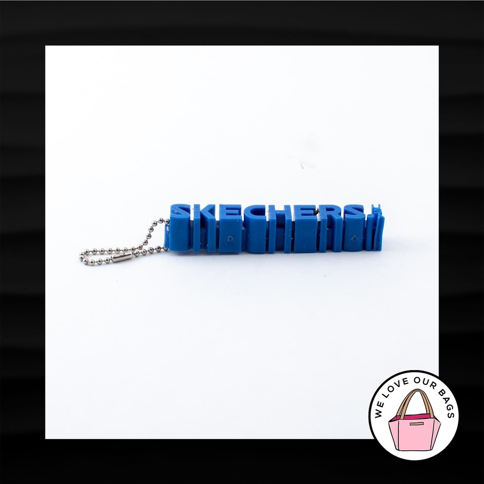 VINTAGE SKECHERS BLUE RUBBER SILICONE BALL CHAIN FOB BAG SHOE CHARM ...