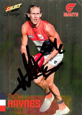Signed 2020 GWS GIANTS AFL Card NICK HAYNES Prestige | eBay Australia
