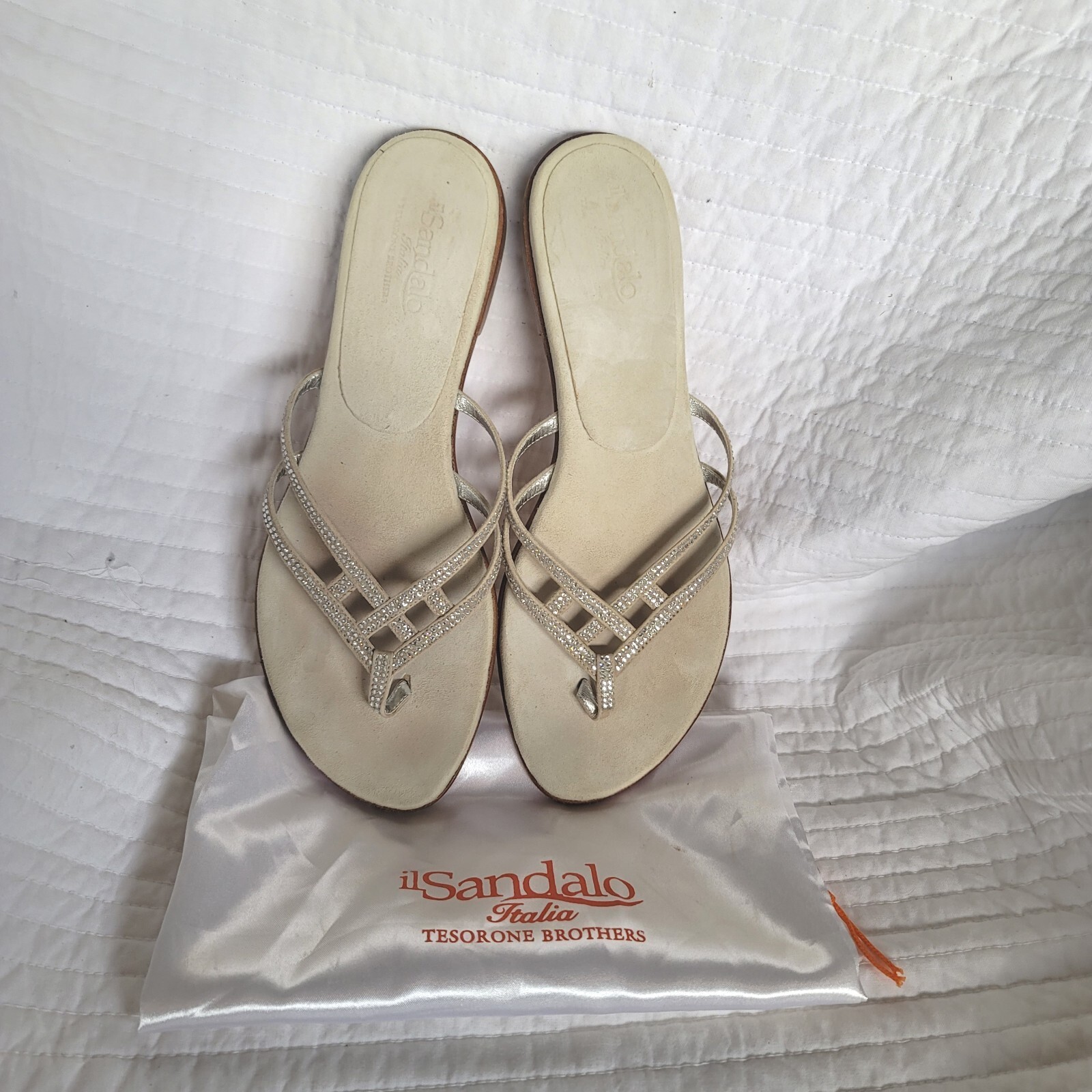 IL SANDALO Italia TESORONE BROTHERS Crystal Thong San… - Gem