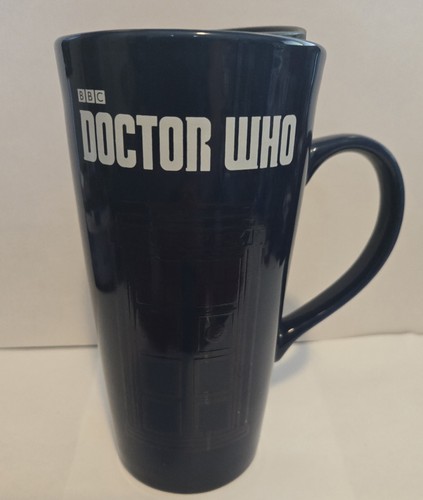 Doctor Who TARDIS Tall Mug RARE Ceramic BBC Licensed 16oz Time Machine ...