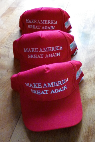 Trump red MAGA hats, 3 Make America Great Again caps, 3pack ...