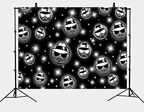 Cholo Theme Backdrop Early 2000s Background 7x5FT Black Glitter Old ...