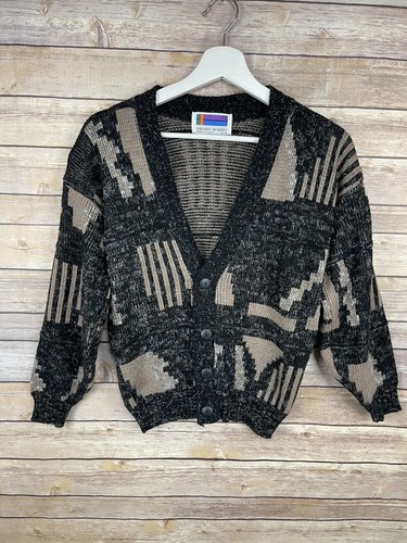 Vintage Sweater Graphix Kids 12/14 Grandpa Cardi Cosby Style Button Up ...